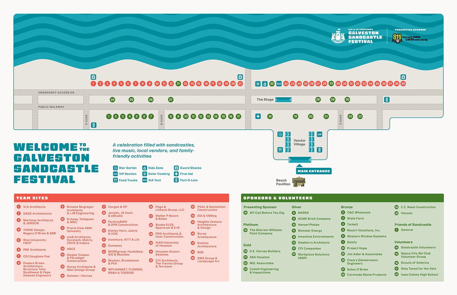 2024 Sandcastle Teams in order of registration - AIA Houston