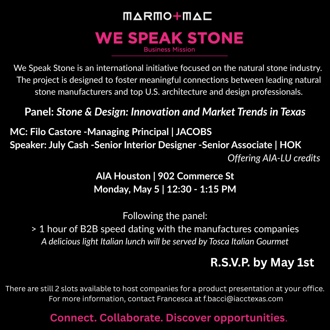 Stone & Design: Innovation and Market Trends in Texas - AIA Houston